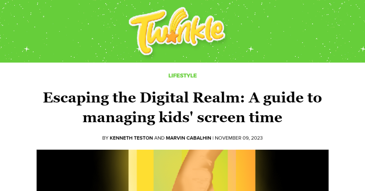 Escaping the digital realm: A guide to managing kids' screen time