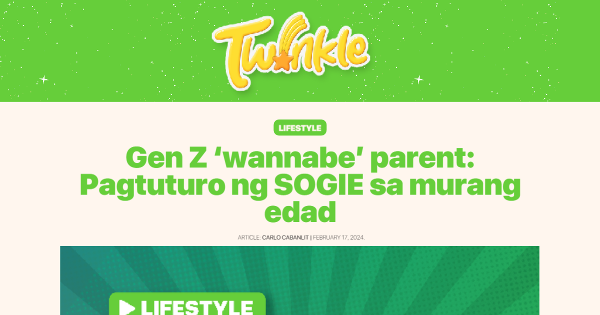 Gen Z ‘wannabe’ parent: Pagtuturo ng SOGIE sa murang edad